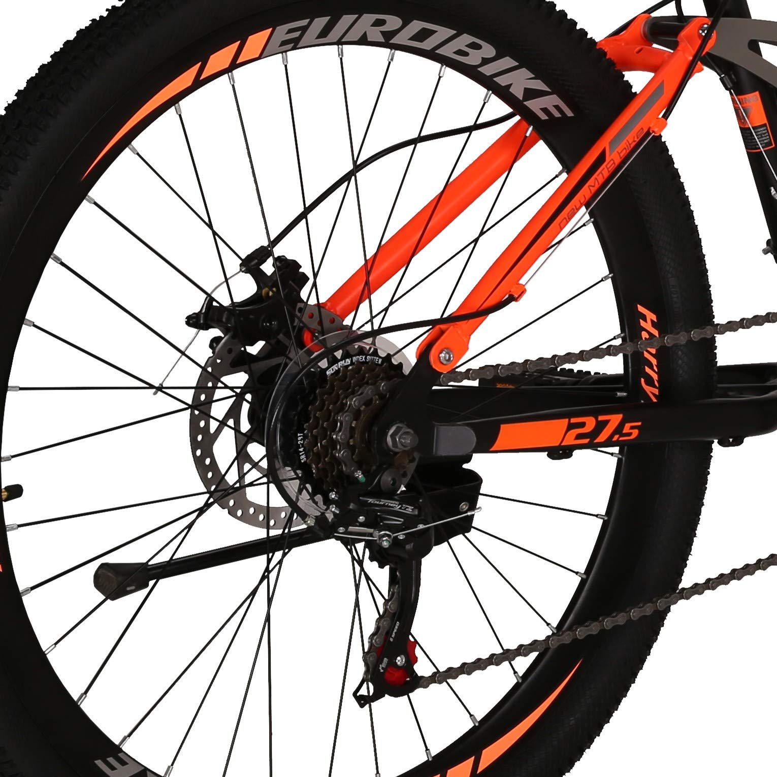 LZBIKE BICYCE E7 27.5inchs Mountain Bike 21-Speed Frame Shock Absorption Mountain Bicycle Orange