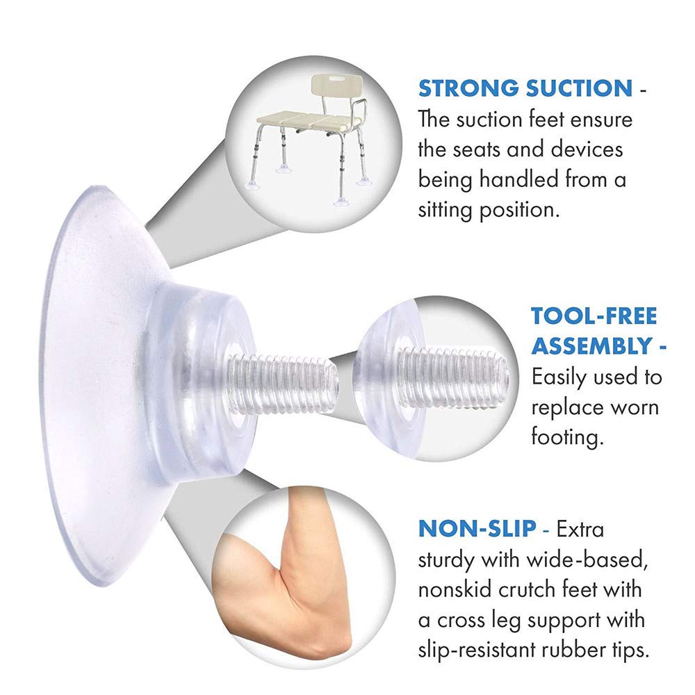 KINMAD 10 Pcs M6x13mm Rubber Strong Suction Cup Screw with Sucker Hanger Pads Diameter 35mm for Glass Table Tops