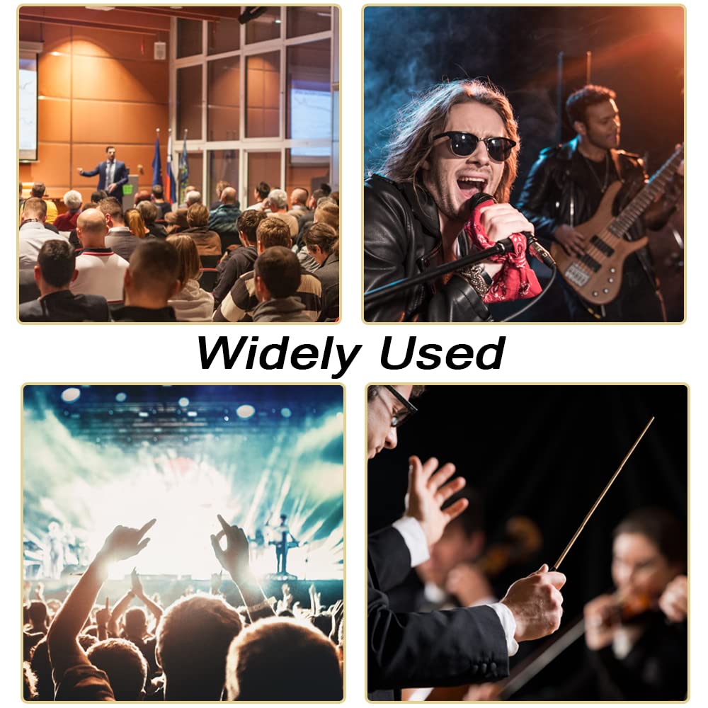 Microphone Clips for Stands, 16 Pack Microphone Clip Holder Adjustable Microphone Holder Clamp Wireless Mic Holder Clip for Mic Stand with 5/8 Inch Male to 3/8 Inch Female Adapters, Black