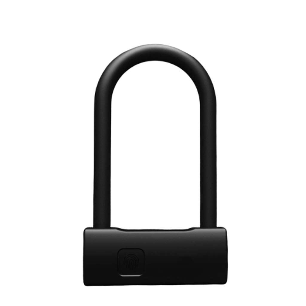 LMNUY u Lock for Bicycle Smart Bicycle U-Lock Fingerprint U-Lock Anti-Theft Lock Multifunctional for Glass Doors Bicycles Motorcycles Bike Lock