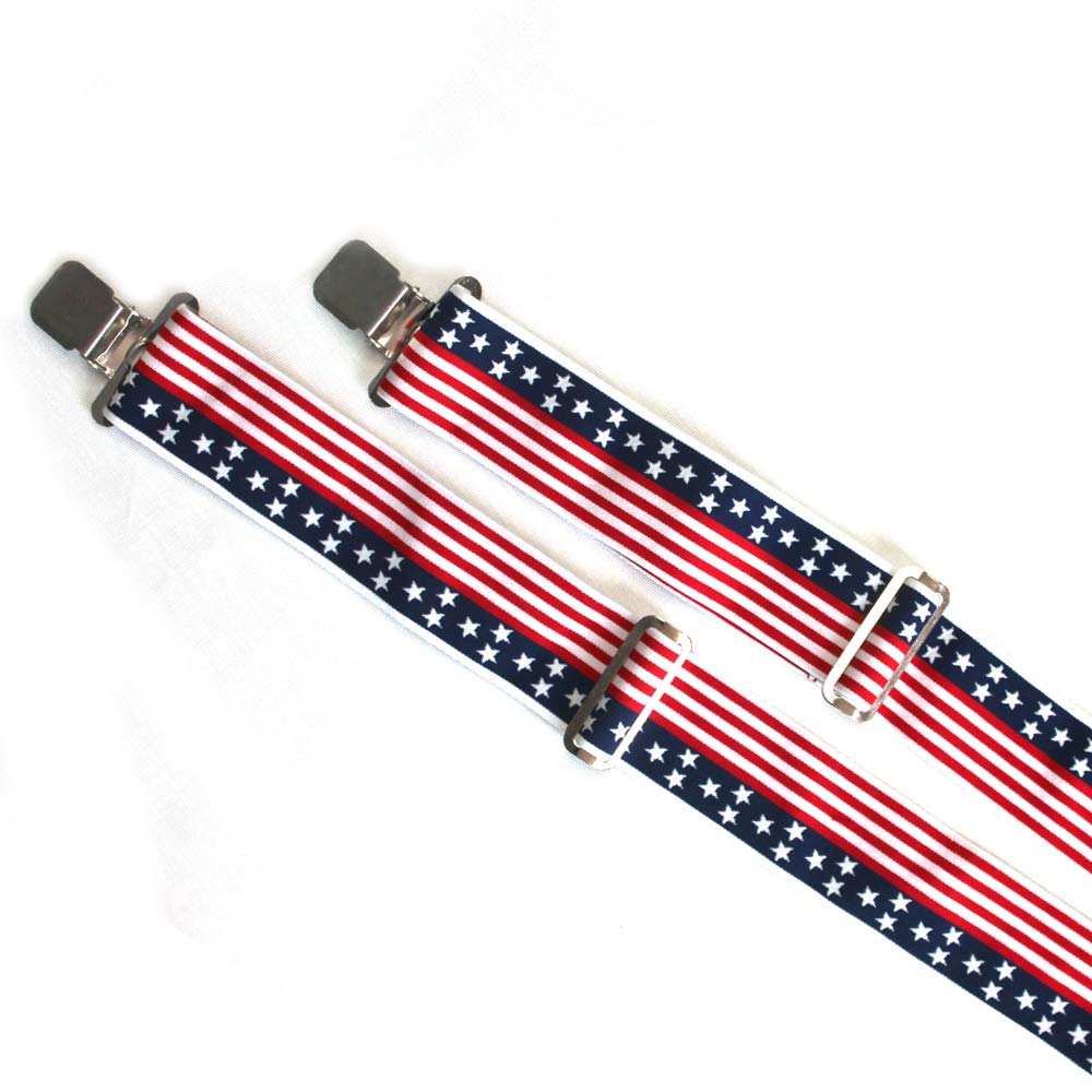 MELOTOUGH Men's Suspenders Fully Elastic 2 inch Wide X back Heavy Duty Tradesperson's Pant Suspender (New USA)