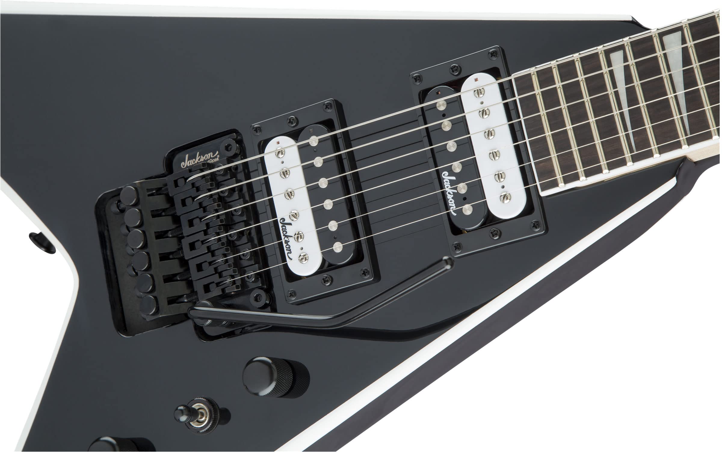 Jackson JS Series King V JS32 - Black with White Bevels