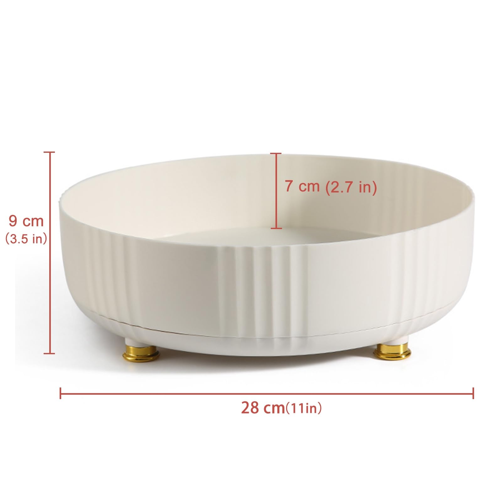 Lazy Susan Organizer for Cabinet, 360 Degree Rotating Lazy Susan Turntable, Upgraded Stable Plastic Container Tray, Seasoning Organizer, Big Spice Organizer Rack for Kitchen, Pantry