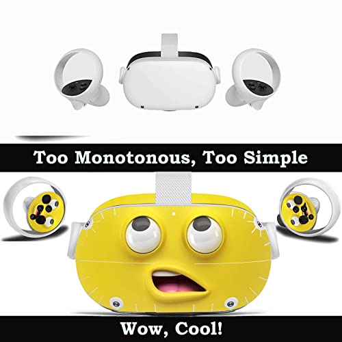 Oculus Quest 2 Stickers Eyes Anime VR Decal Skin for Headset and Controller Stickers Oculus Quest 2 Skins Vinyl Decal Stickers Skin for Oculus Quest 2 Protective Stickers Quest 2 Accessories Protective Decal