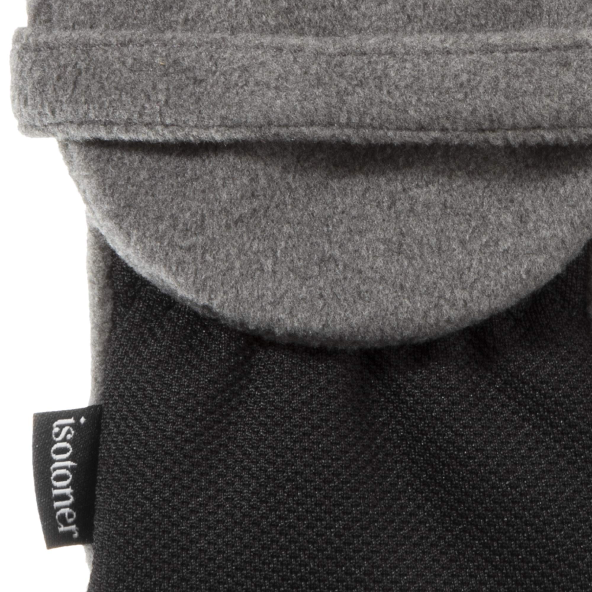 isotoner Fingerless Flip Top Women's Gloves For Texting, Mitten Cover, smartDRI Heather Grey, L/XL