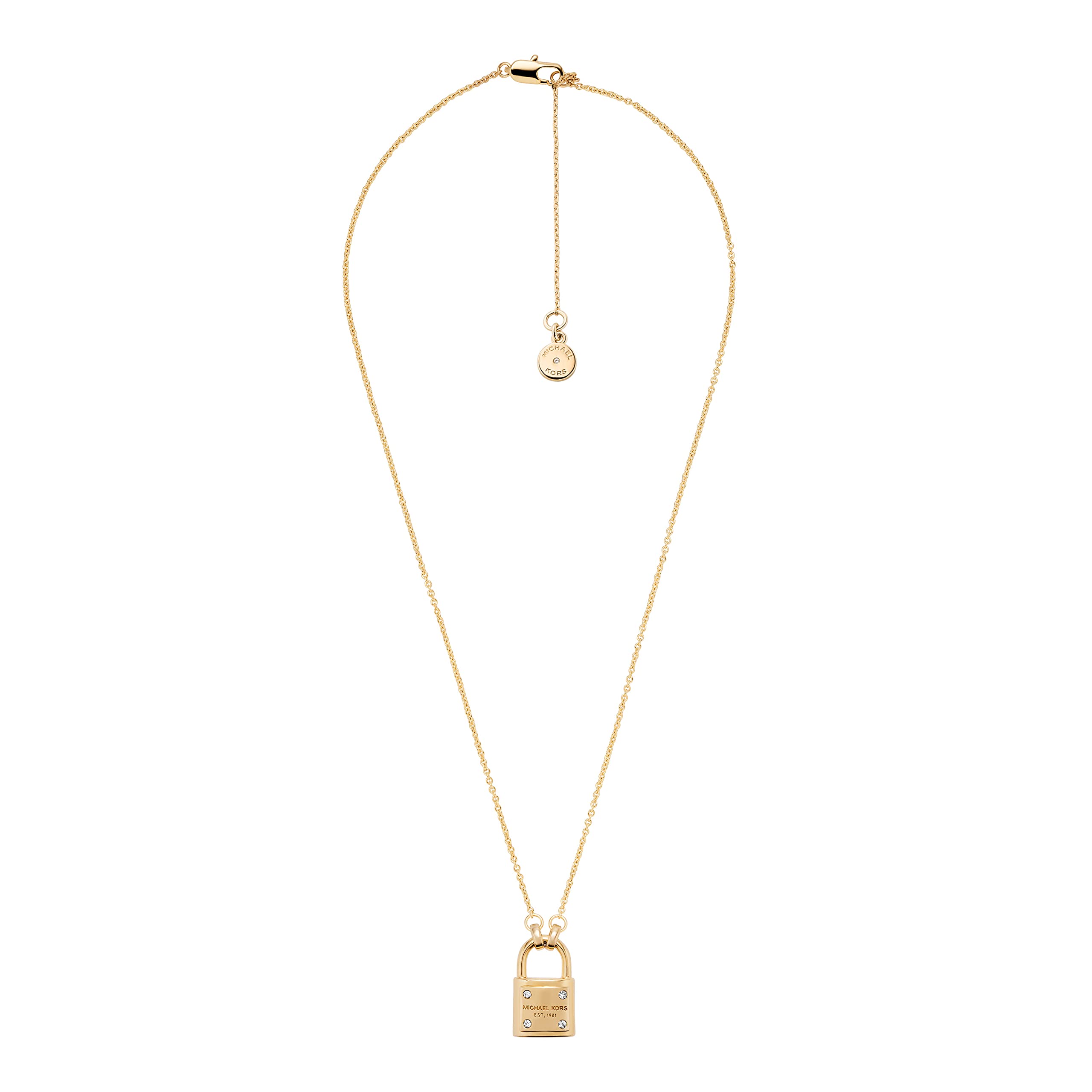 Michael Kors Women's Gold Brass Pendant Necklace (Model: MKJ7758710)
