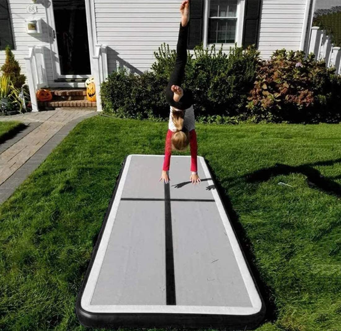 Lolicute Inflatable Air Gymnastics 6.6ft Mat Training Mats Track Air Mats Inflatable Air Tumbling Mat with Electric Pump for Practice Gymnastics Yoga