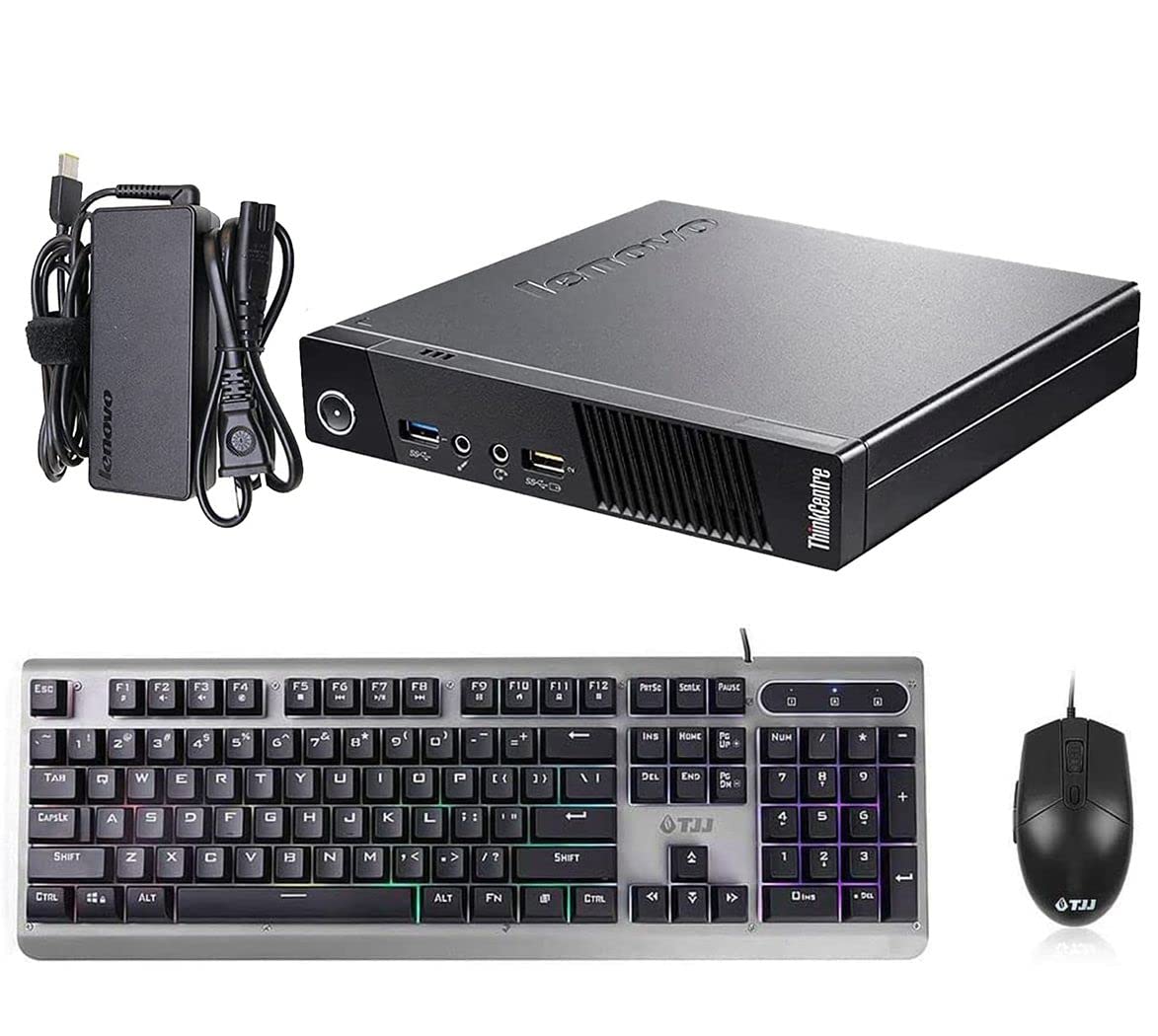 Lenovo Desktop Computer Tiny Micro PC with 22" Monitor,16GB RAM, New 2TB SSD, WiFi Bluetooth, RGB Keyboard Mouse, Windows 10 Pro (Renewed)