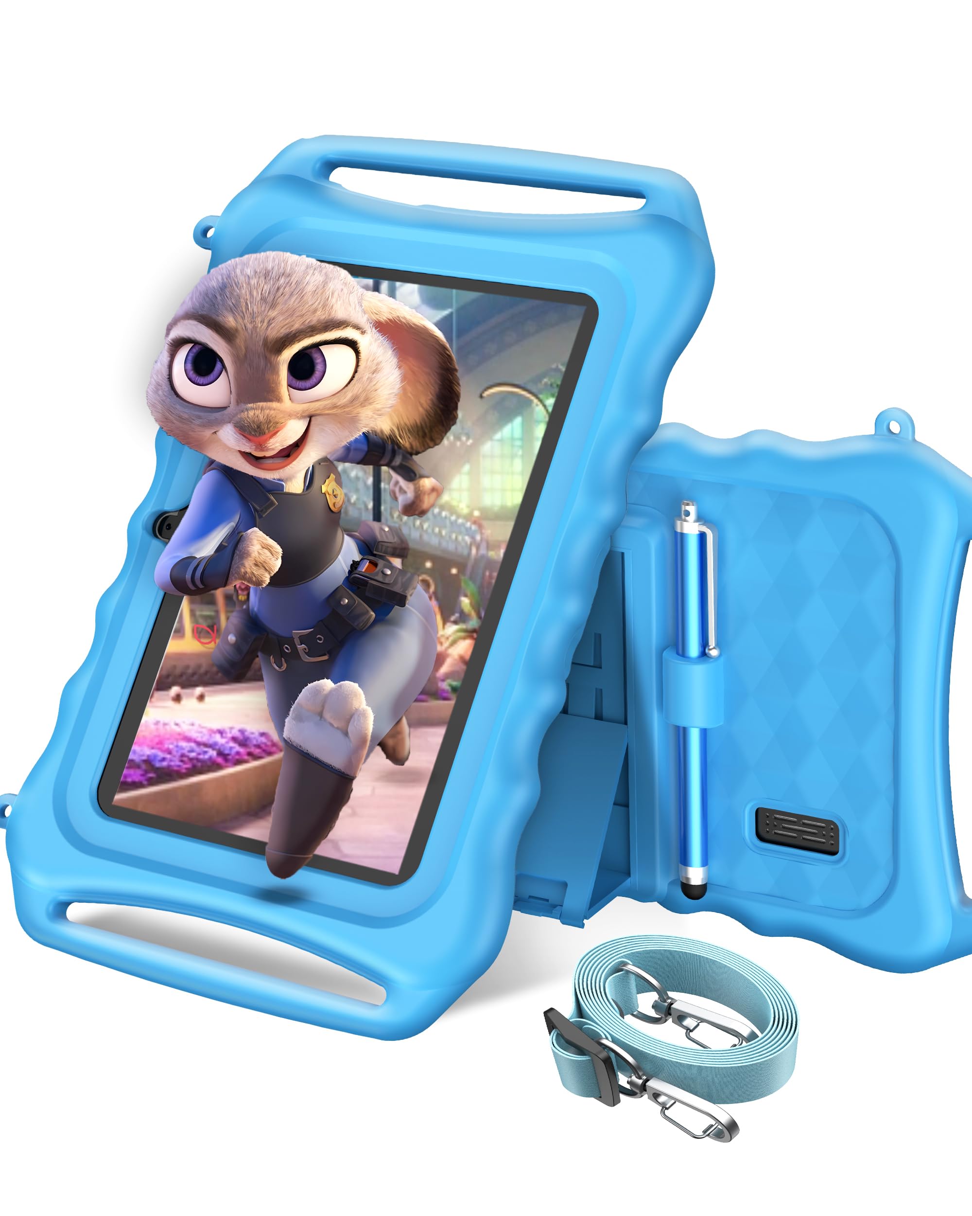 Kids tablet,7 inch Tablet for Toddlers 3GB RAM 32GB ROM, Android 12.0 Tablet for Kids with Dual Camera, WiFi, Bluetooth, Parental Control, Shockproof Case, YouTube, Netflix,Toddler Tablet for Children