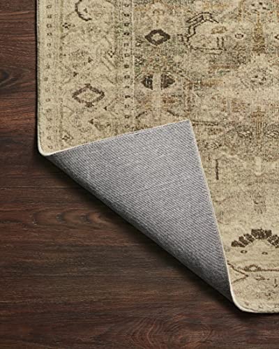 Loloi II Margot Collection MAT-04 Antique / Green 7'-6" x 9'-6", 3.8" Thick, Area Rug, feat.CloudPile, Soft, Durable, Printed, Medallion, Low Pile, Non-Shedding, Easy Clean, Living Room Rug