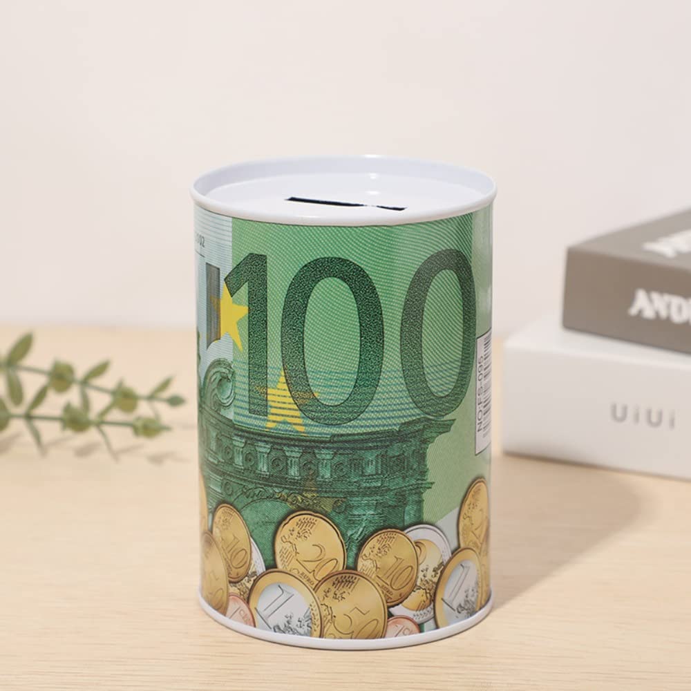 Money Bank 1Pcs Coins Deposit Boxes Creative Durable Euro Home Decoration Storage Box(500)