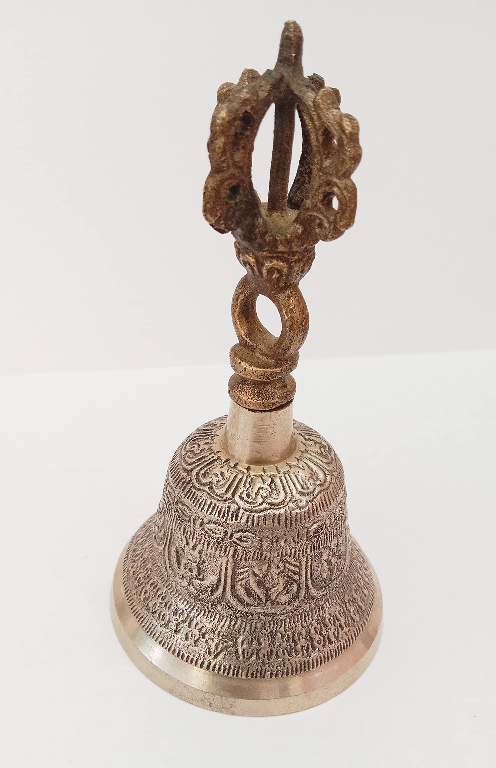 PARIJAT HANDICRAFT Tibetan Buddhist Meditation Bell Made from traditional Tibetan formula of 7 metals (4.5 - inch)