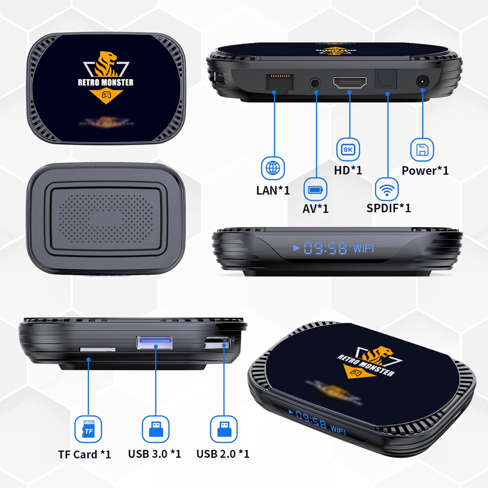 Retro Game Console with Built in 42,336 Games, S905X4 Chip Super Console, Video Game Console Preload 76 Emulators, Game System Compatible with MAME/ATARI/SEGA/PS1/PSP, All in One Emulator Console