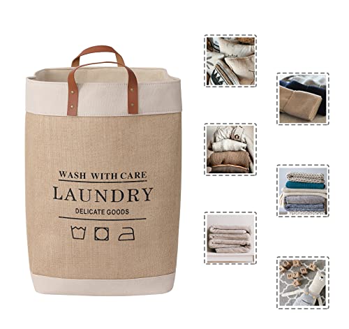 Mantto Large Laundry Basket Hamper Freestanding Laundry Hamper Collapsible Tall Clothes Hamper Storage Basket Foldable Laundry Basket Organizer for Laundry Bedroom Bathroom Toys 75L