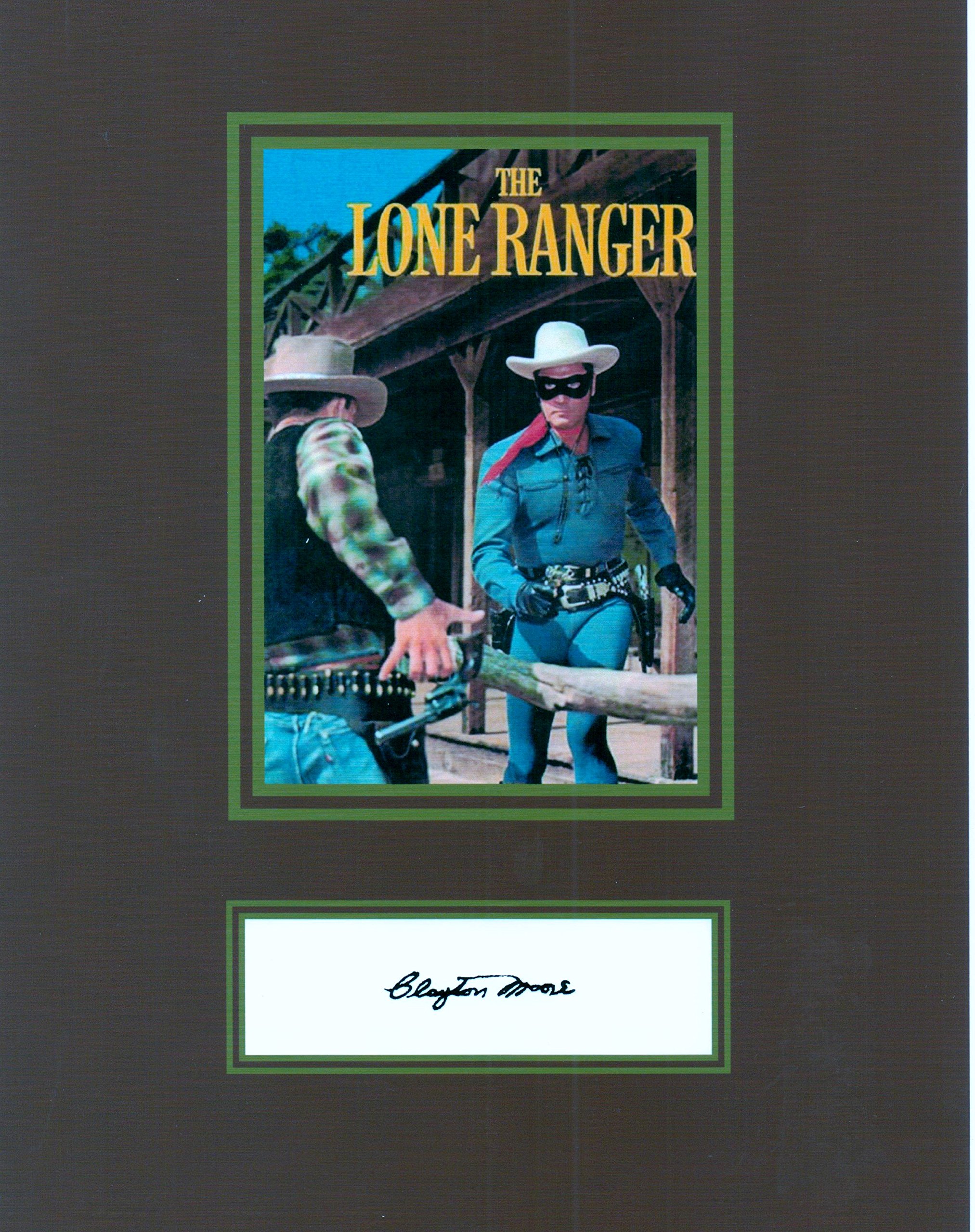 Kirkland The Lone Ranger, Clayton Moore, Classic TV 8 X 10 Photo Autograph on Glossy Photo Paper