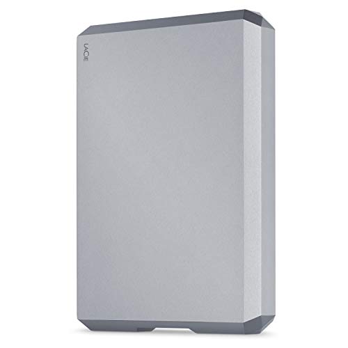 LaCie Mobile Drive 5TB External Hard Drive Portable HDD – Space Gray USB-C USB 3.0, for Mac and PC Desktop, 1 Month Adobe CC (STHG5000402)