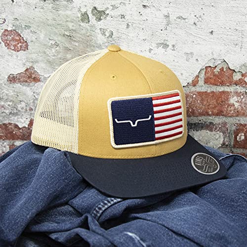 Kimes Ranch Adjustable Snapback Hat American Trucker/Work Wear Brown