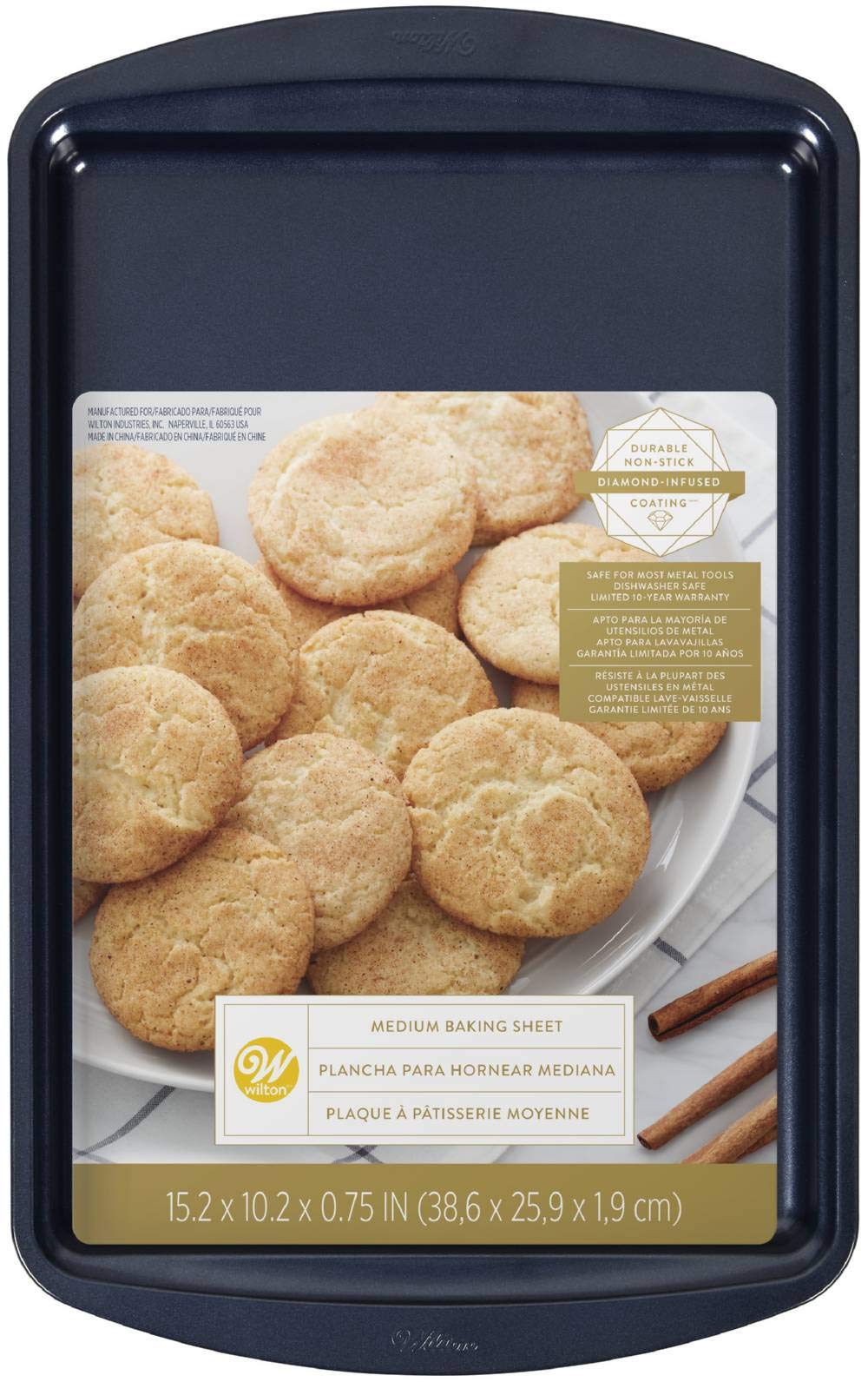Navy Sheet/Cookie Pan 5.2 x 10.2 x .75 in. Diamond Infused
