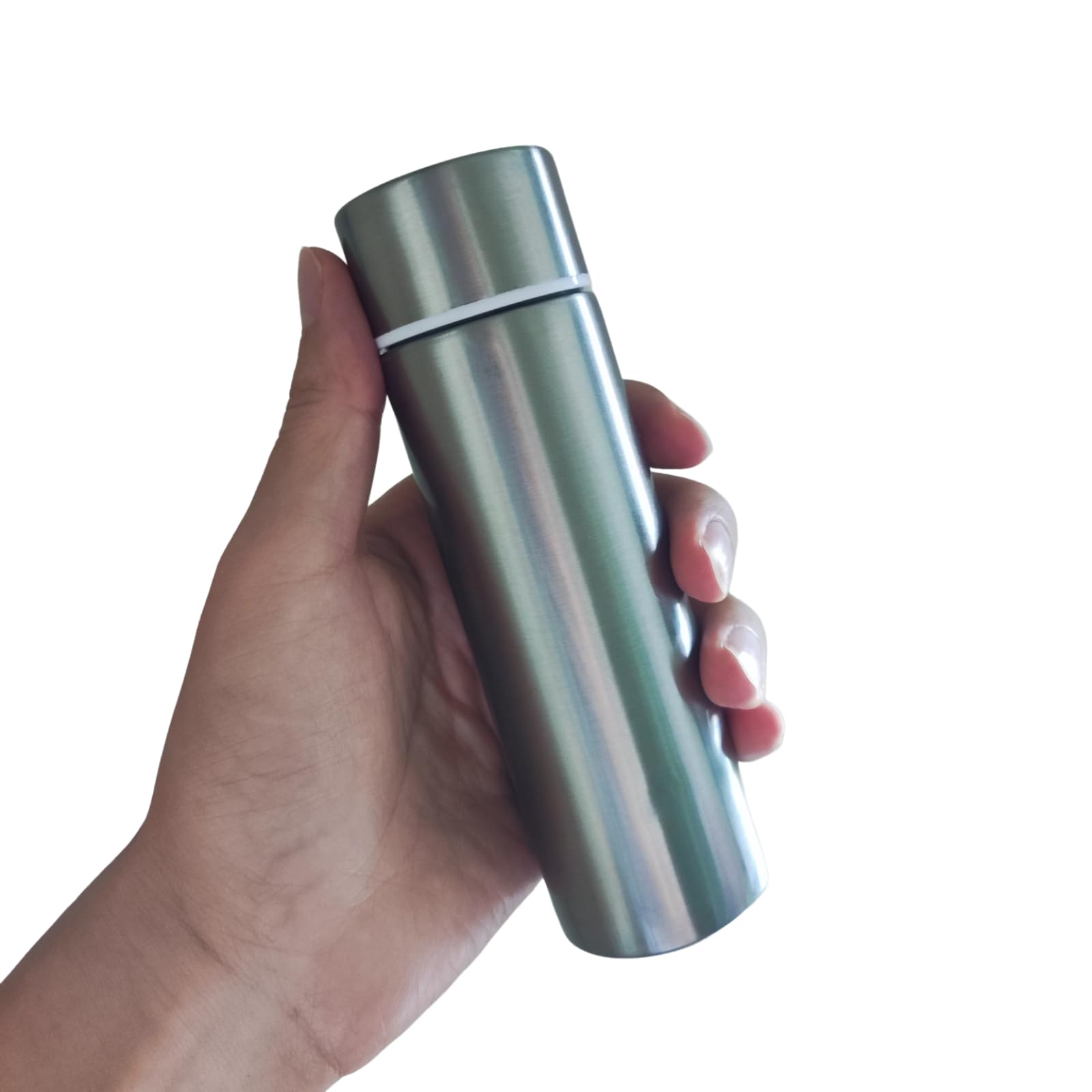 Jumigra Insulated Water Bottle, 18/8 (304) Stainless Steel, Super Slim Skinny Mini, Portable, Leak Proof, 5oz, Silver