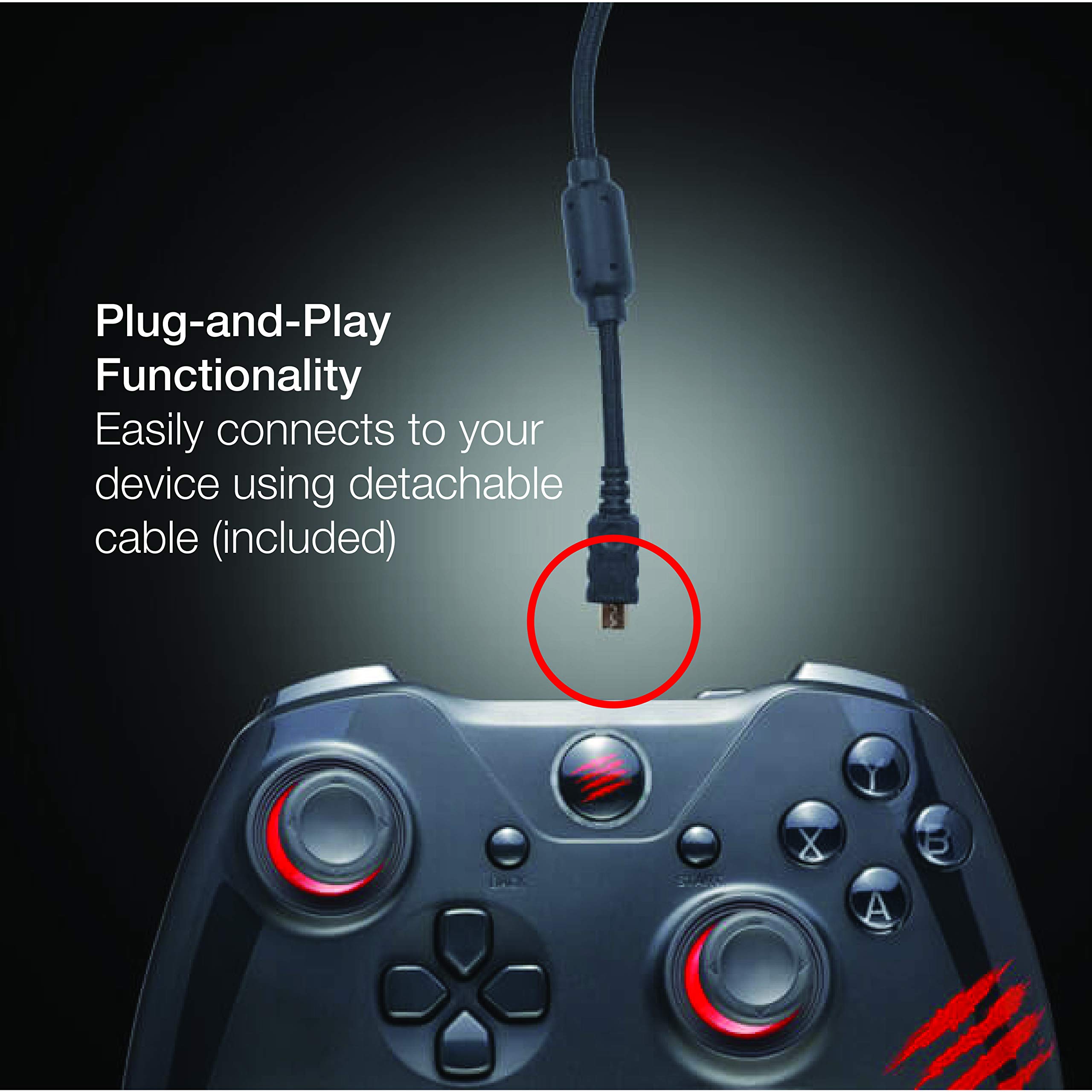 Mad Catz The Authentic C.A.T. 7 Wired Game Controller β Black (GCPCCAINBL00)
