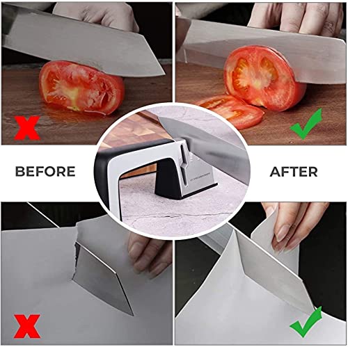 LJJSMG Kitchen Knife Sharpener,4 in 1 Professional Knife Sharpener, Pocket Knife Sharpener,Ceramics,Tungsten Steel,Diamond Sharpener,Quickly Restore The Sharp Of The Knife