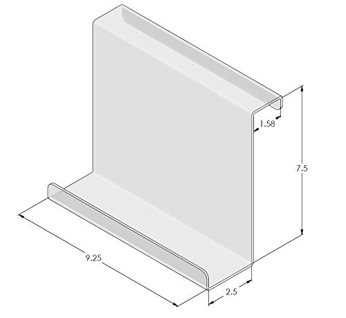 Made in The USA Acrylic Plexiglass iPad, eReader Treadmill Attachment Book Holder Reading Rack Book Holder,Treadmills,Rowers, Elipticals, Stationary Bikes, Climbers Etc. with Flat Display,
