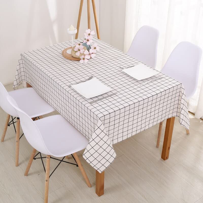 NUER Waterproof Table Cloth Plaid Printed Rectangle Table Cover Party Decoration Tablecloth Picnic Blanket Table Mantel A3 140x210cm
