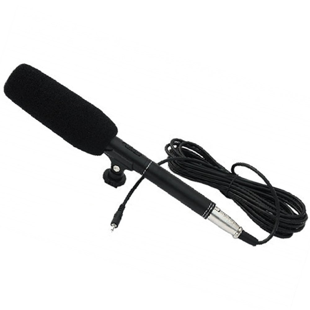 Ksalfoto 3.5mm DSLR Interview Condenser Uni-Directional Mic Shotgun Camera Camcorder Microphone