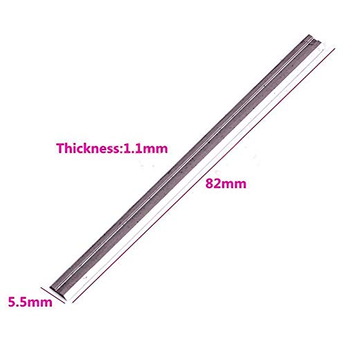 LF&LQEW 10Pcs Reversible Carbide Planer Blades 82mm X 5.5mm for MAKITA-Bosch-B&D-HITACHI High Speed Steel Dual Blades