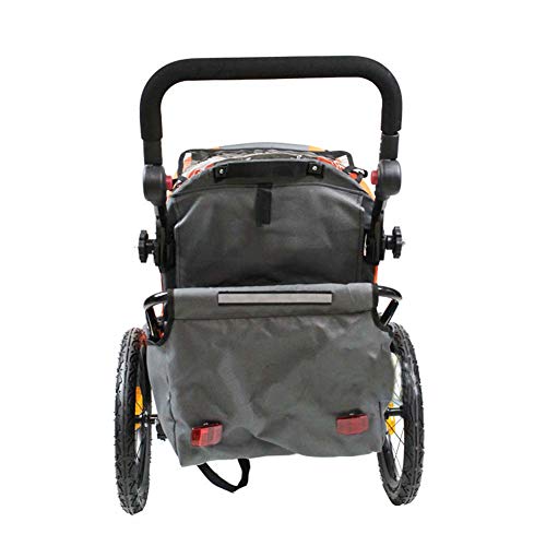 JXS 2 Seat Kids Bike Trailer - Behind Bicycle Stroller - Aluminum Alloy Frame - 115 X 65 X 93Cm
