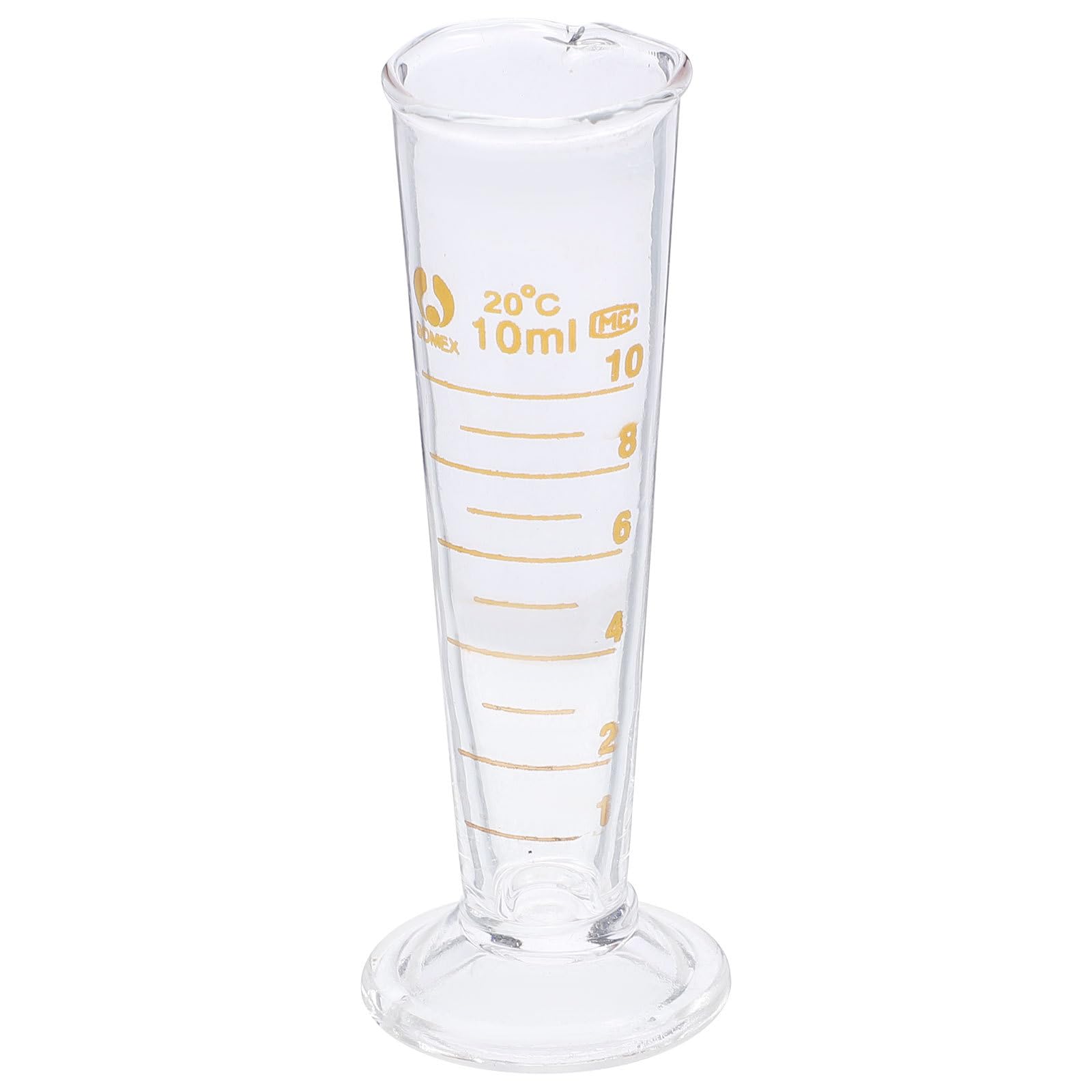 TEHAUX Graduated Cylinkers, 10ml Glass Measuring Cup Liquid Measuring Cup Multifunctional Measuring Beaker Measure Cups Easy to Read Graduated Cup with Scale for Laboratory