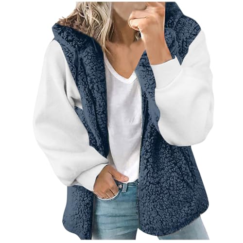 KSODFNXH Women Coat Trendy Casual Zip Up Sleeveless Hoodies Fall Comfy Solid Color Loose Drawstring Sweatshirts