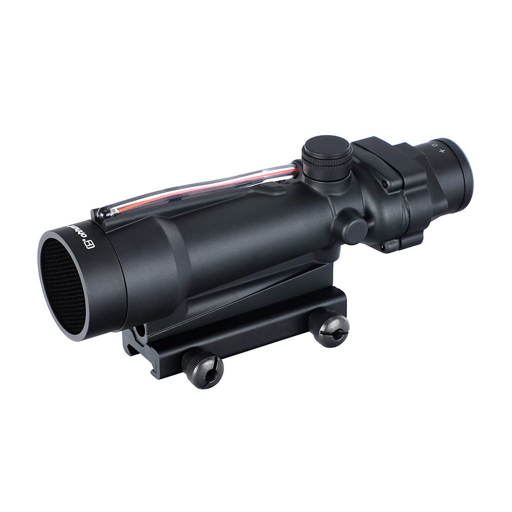 ohhunt 5x35 Rifle Scope Optical Fiber Illumination Reticle 5X Compact Rifle Scopes (Red, Style-3)