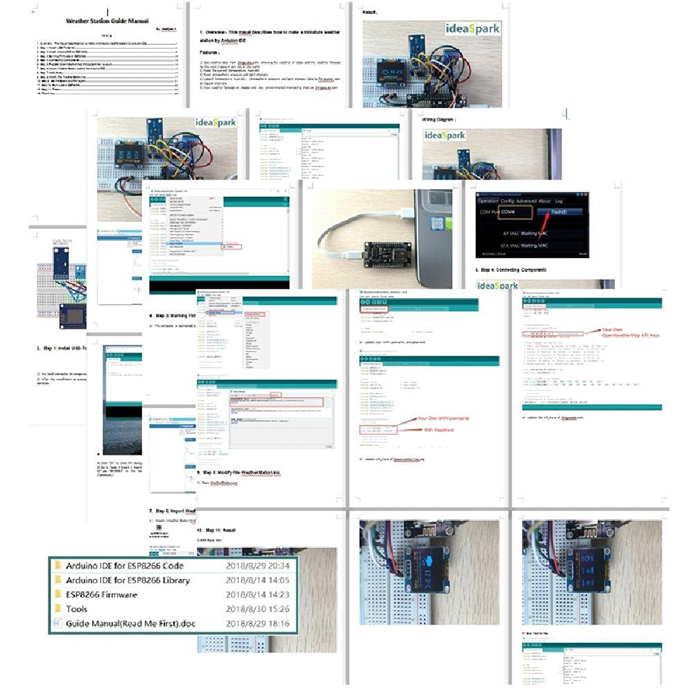 Weather Data Set ESP8266 Weather Station Kit for Arduino IDE IoT Starter Windowns OS System
