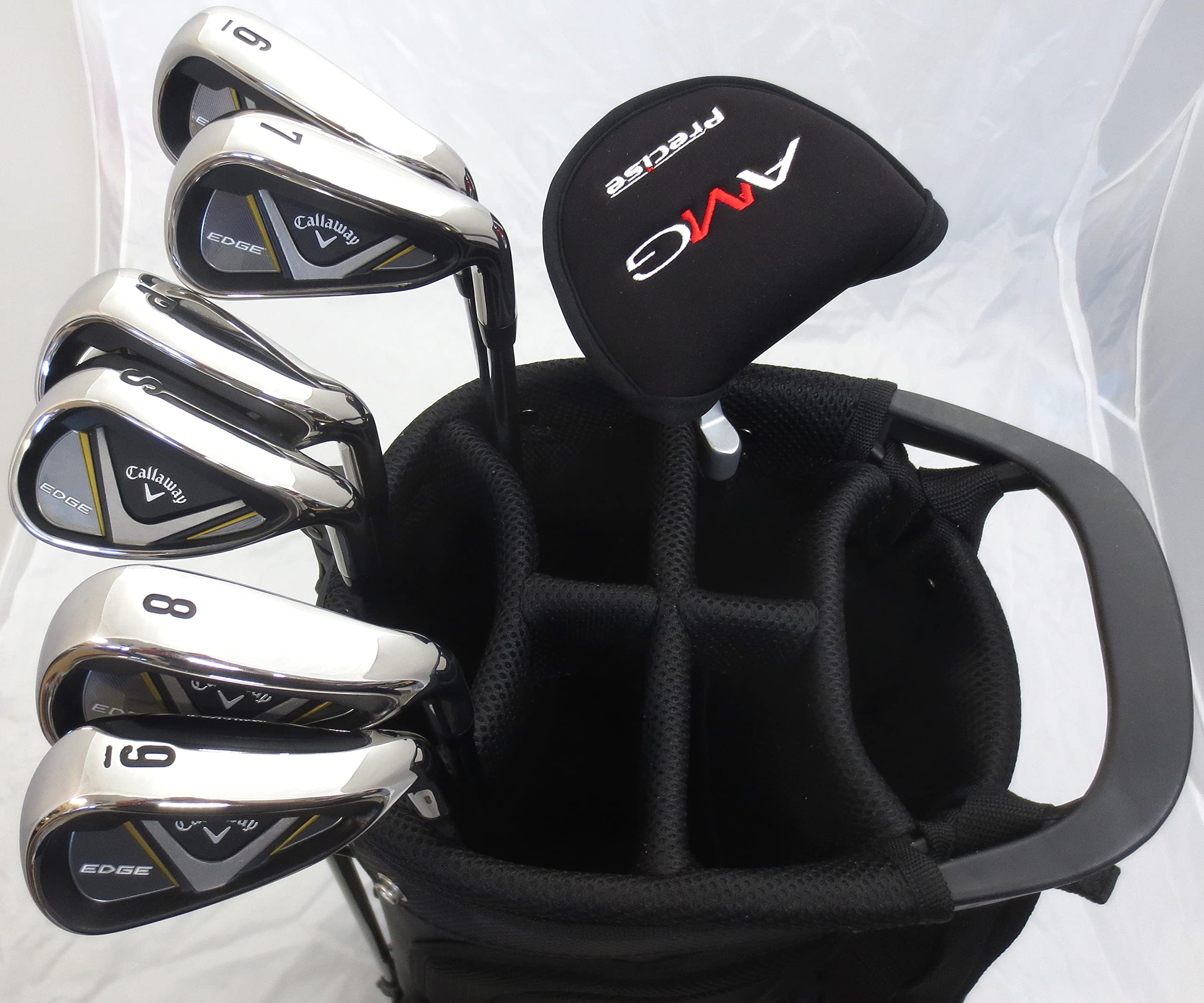 Mens Callaway Complete Golf Set Driver, Fairway Wood, Hybrid, Irons, Putter Clubs Stand Bag Stiff