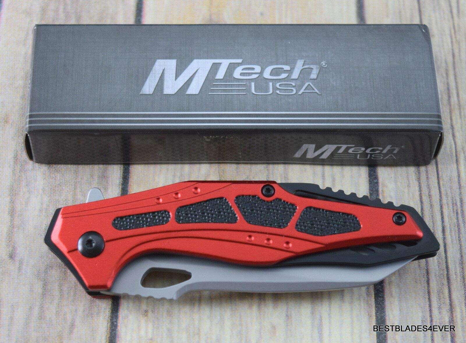 Mtech Tactical Stainless Steel Open Folding Pocket Knife With Clip - 7.75 Inch Outdoor Survival Hunting Knife for Camping by Survival Steel