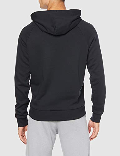 Under Armour Mens Rival Fleece Big Logo Hoodie , Black (001)/Onyx White , X-Large