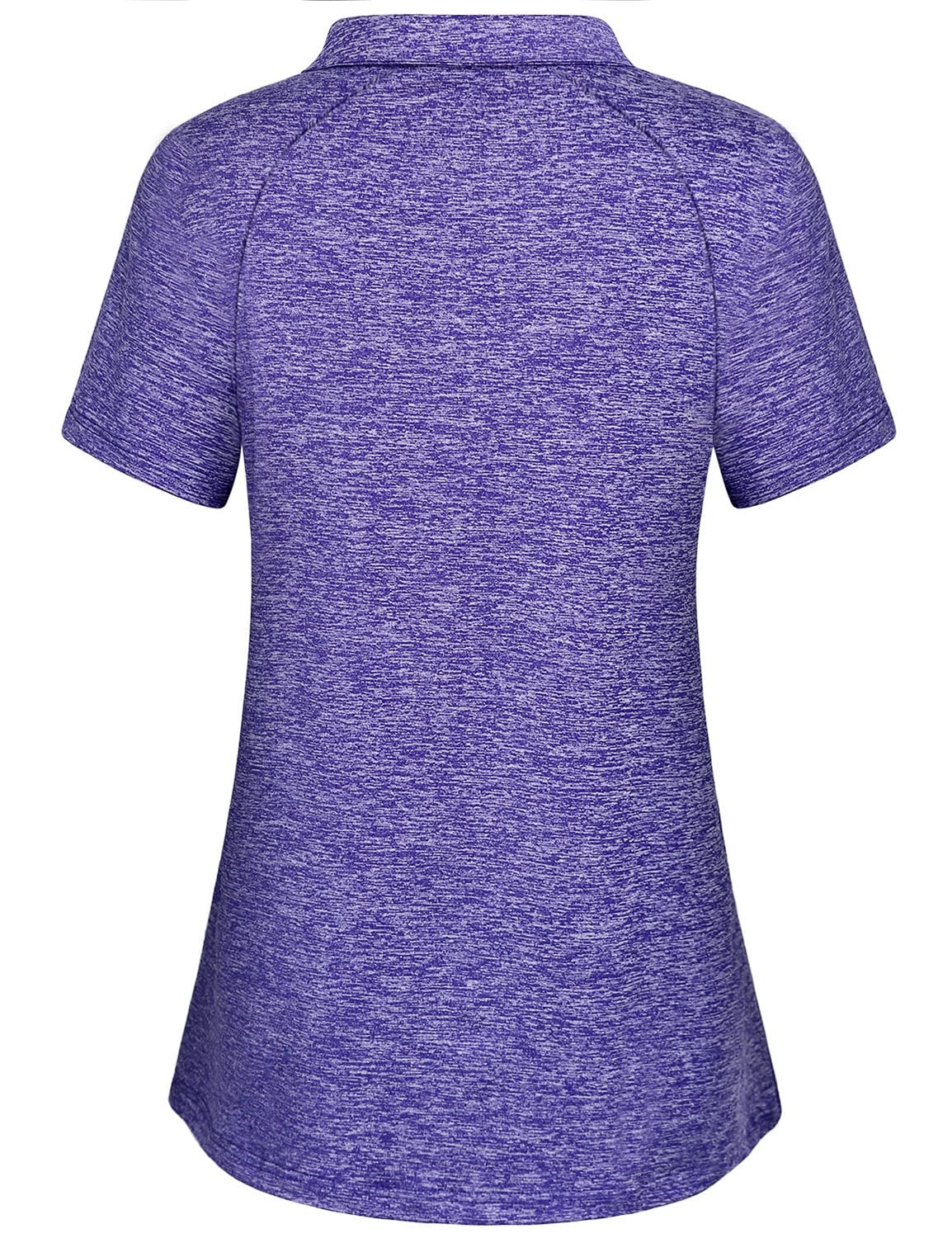 MISS FORTUNE Womens Exercise Tops Golf Shirts Yoga Shirts Wicking Clothes,Zip Up & Collarless Activewear