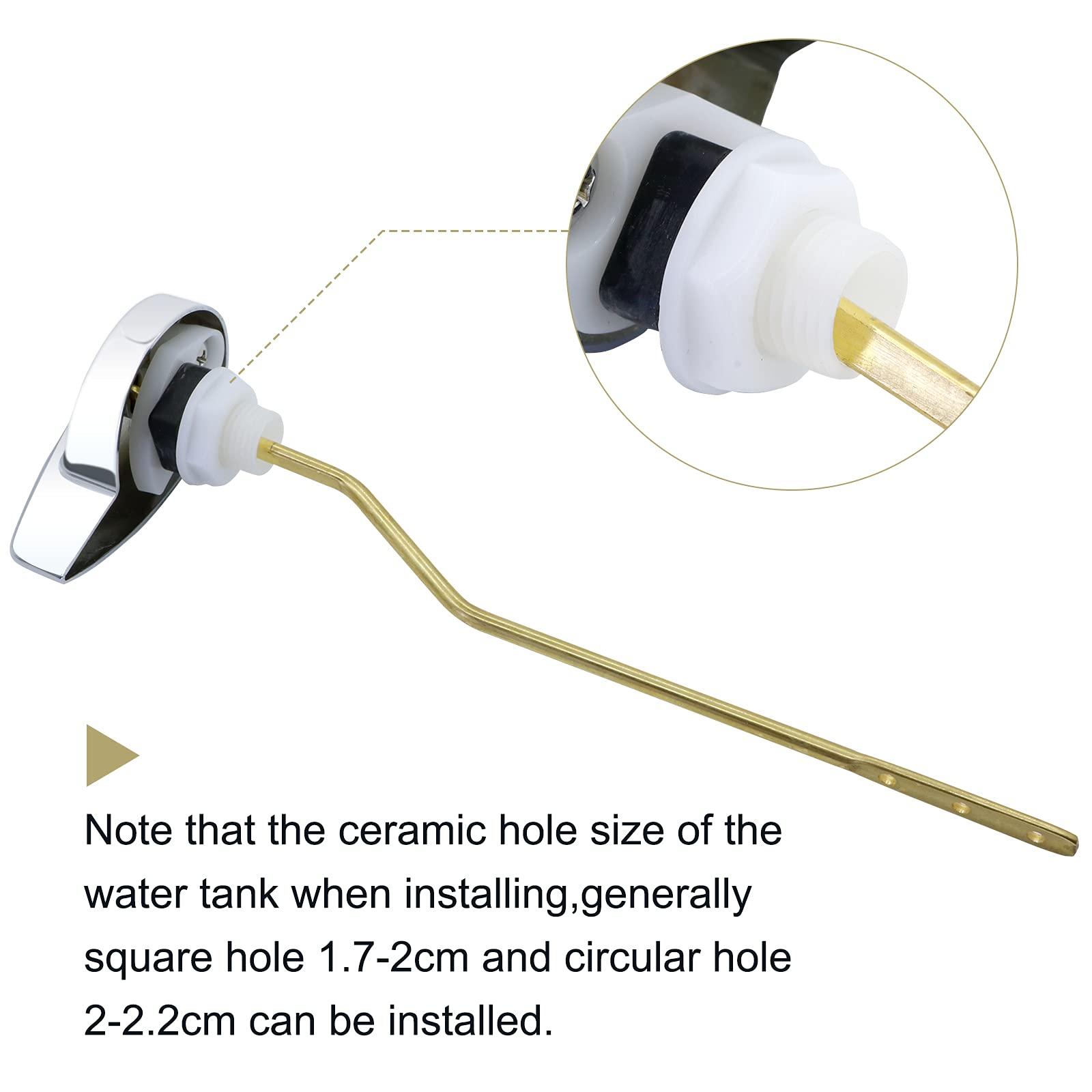 NCWIND Toilet Flush Lever Handle Universal Toilet Handle Replacement for Toilet Tank (Side Mount)