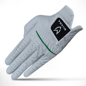 MJ Men's Golf Cabretta Leather Gloves, White, Left Hand (#24)