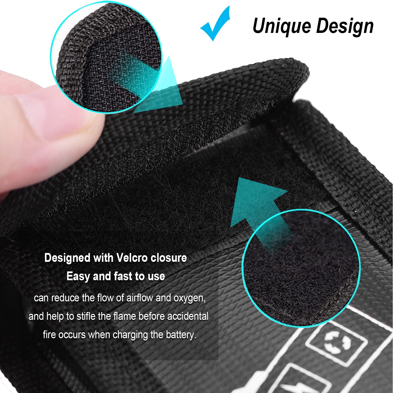 O'woda Mini 4 Pro Individual Battery Bags, Lipo Battery Storage Bags Fireproof Explosion-Proof Lipo Safety Sack Small Battery Case Charge Protection for DJI Mini 4 Pro/Mini 3/ Mini 3 Pro (3 Pcs)