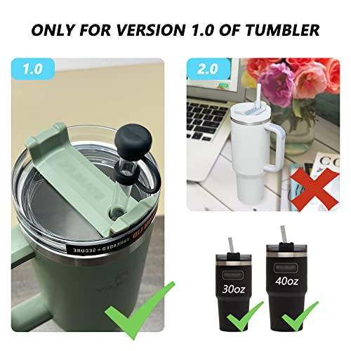 Silicone Spill Proof Stopper Set,Compatible with Stanley 30&40 Oz Tumbler 1.0,6 pack Stanley Cup Accessories, Spill Stopper for Stanley Cups Accessories (Black 6Pack)