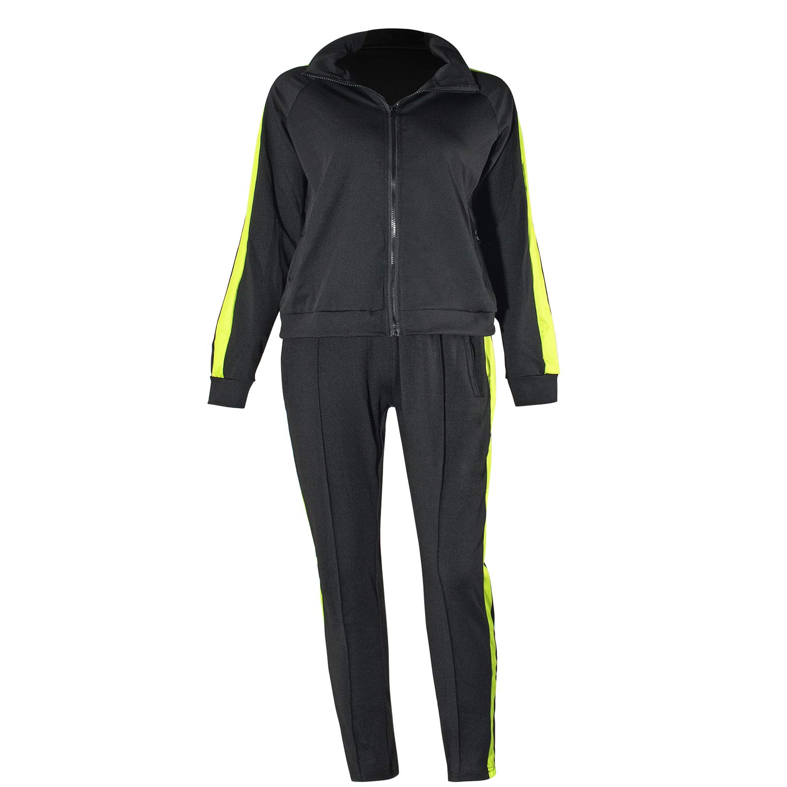 magorange Women Plus Size Tracksuit 2 Piece Outfits Zipper Front Top and Sweatpants Jogger Sets