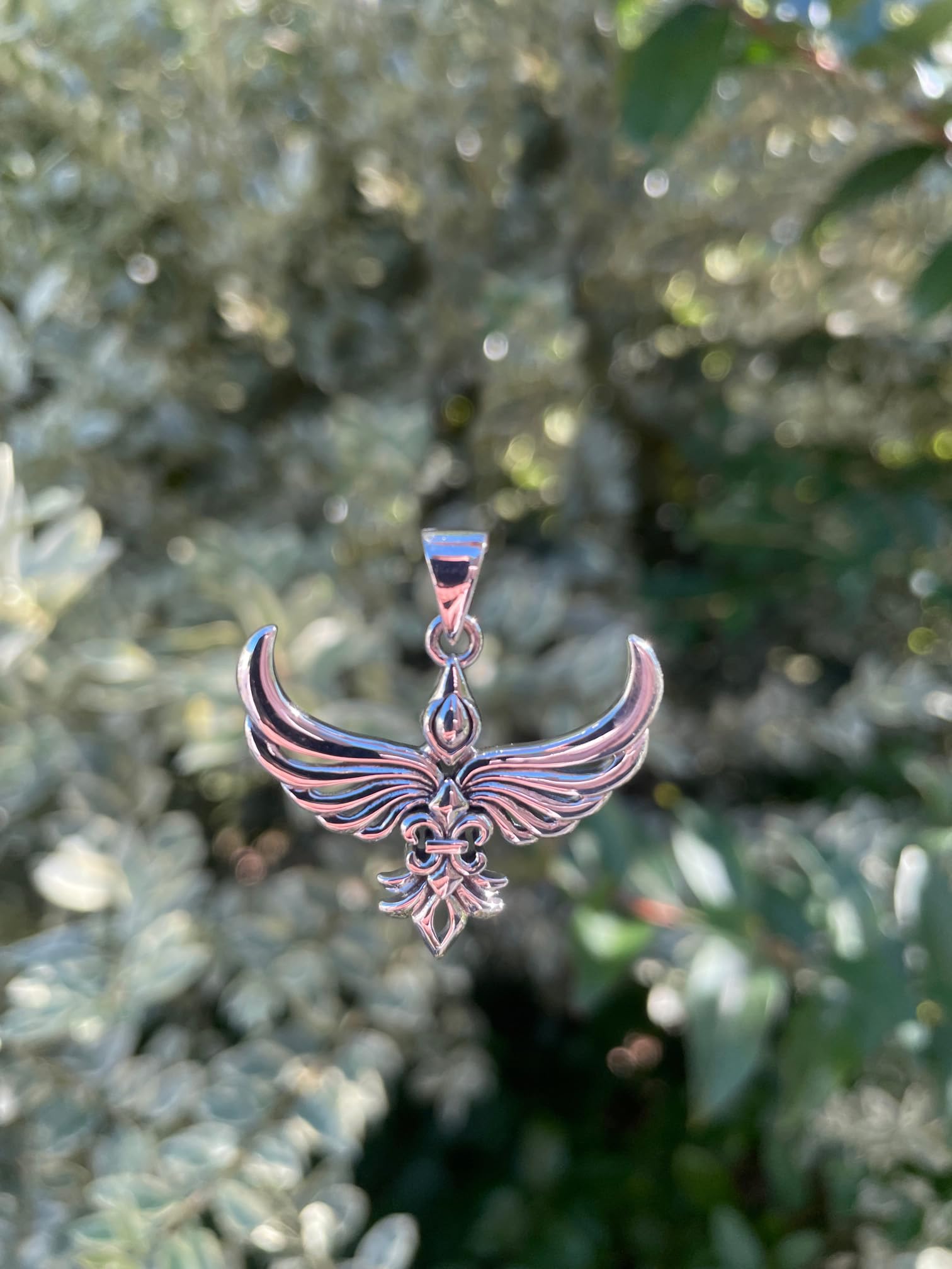 Jewelry Trends Rising Phoenix Modern Style Sterling Silver Pendant