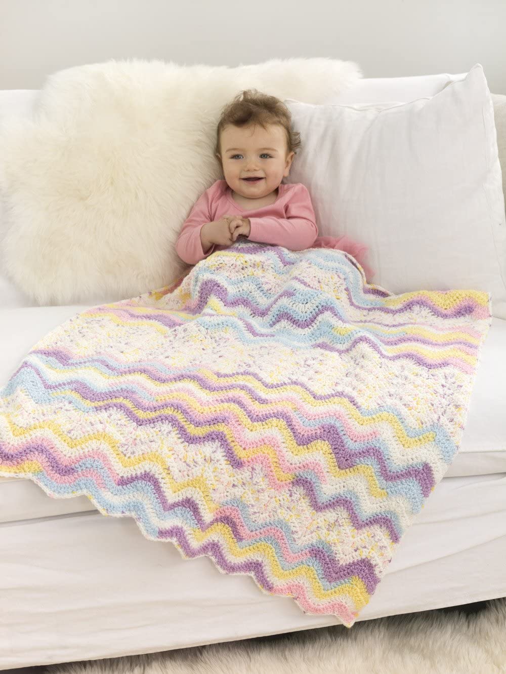 Lion Brand Ice Cream Yarn - 6 Pack with Pattern Cards in Color (Grape)