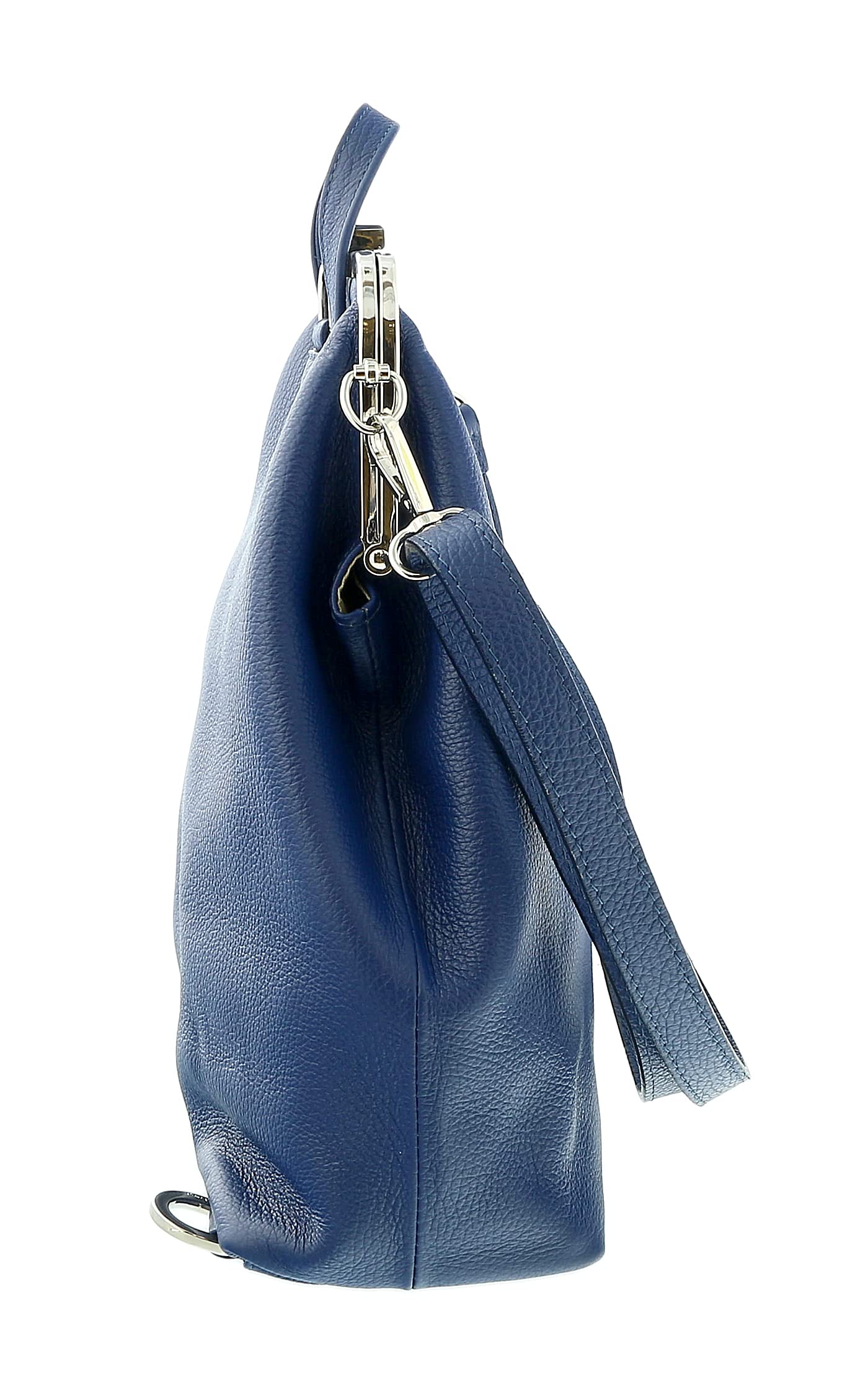 Pierre Cardin Blue Leather Medium Vintage Shoulder Crossbody Bag for womens