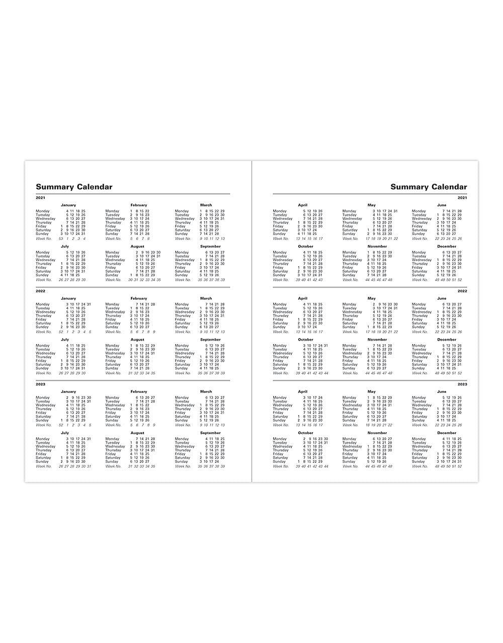 Letts of London Connoisseur A5 week to view 2022 diary - black, (22-TC3XBK)