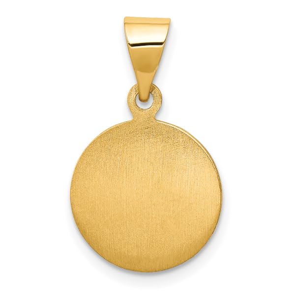IceCarats 18K Yellow Gold Guardian Angel Medal Necklace Protect Us Cherub Pendant Religious Charm 22.5mm x 13.75mm Only