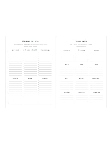 Letts Inspire A6 week to view 2022 diary - white