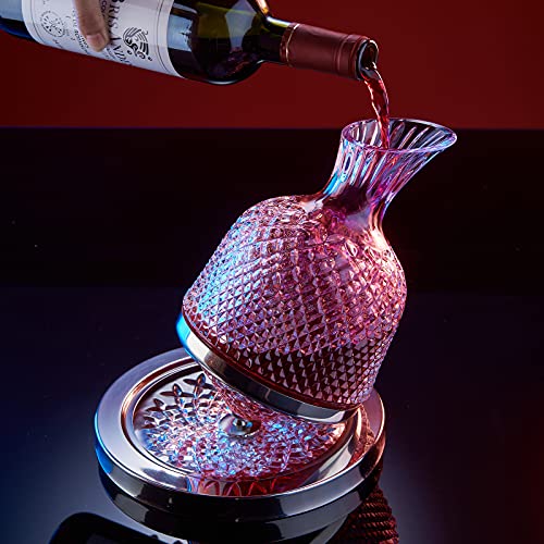 Wine Decanter, Aerator, Lead-Free Crystal Glass, 360° Rotation, Wine Lovers, Luxurious, Gifts for Men